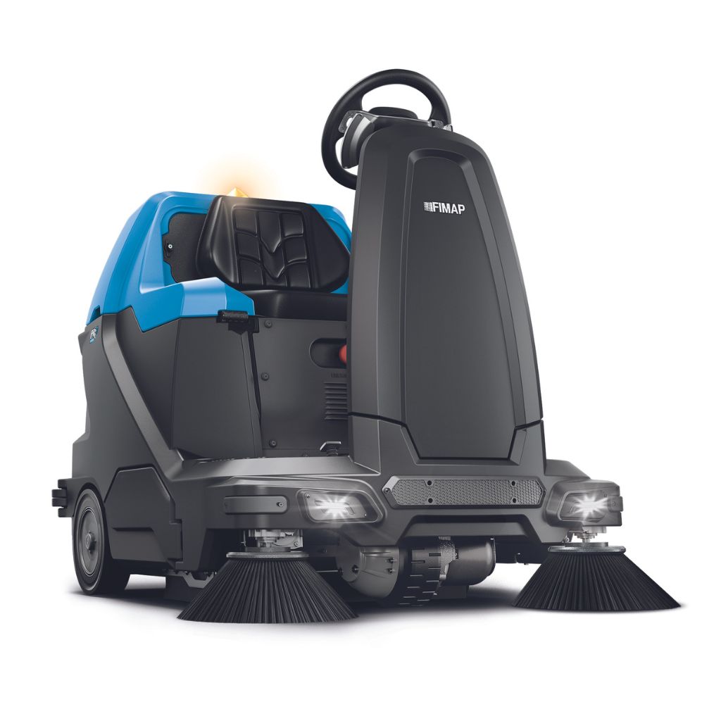 Fimap FSR7 Pro Battery Powered Ride-On Sweeper with Dual Side Brooms ...